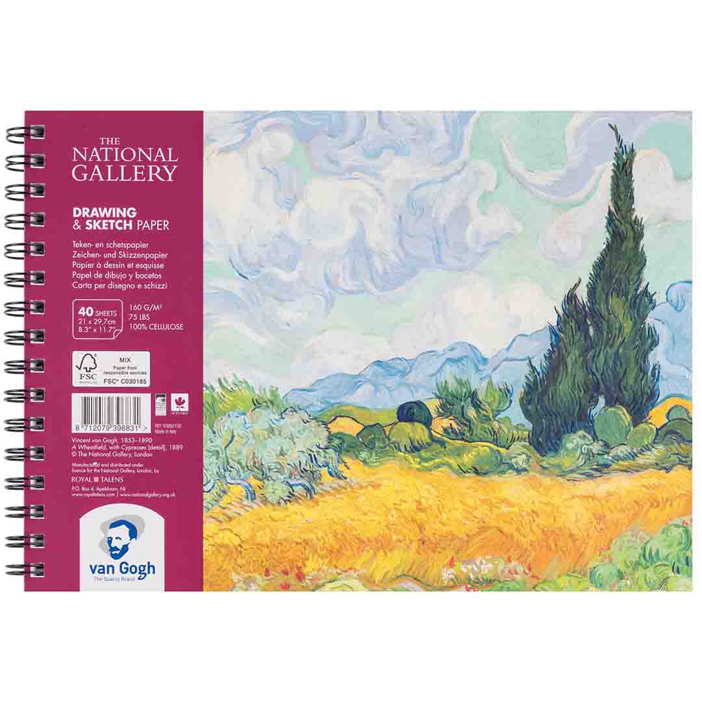 Van Gogh sketch book 160g A4 | Alsharq Book Store
